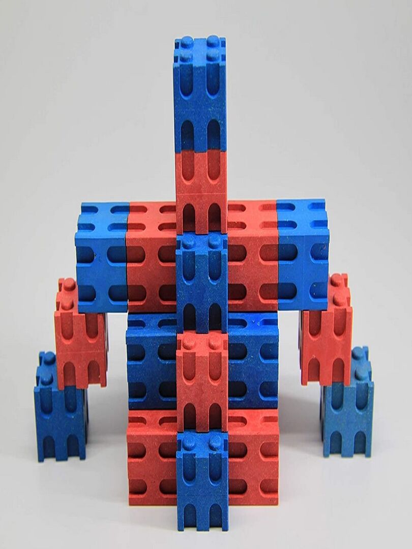 100 cubes encastrables rouge et bleu - N/A - Kiabi - nu€