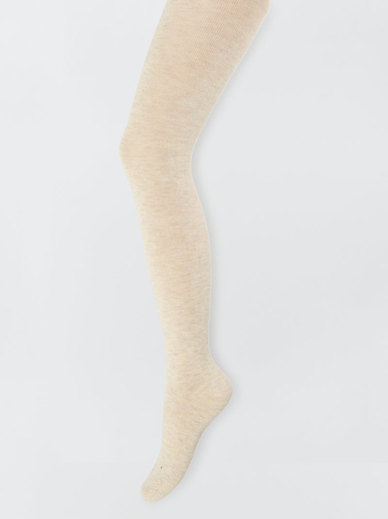 2 paires de collants chauds - Beige - Kiabi - 10.00€