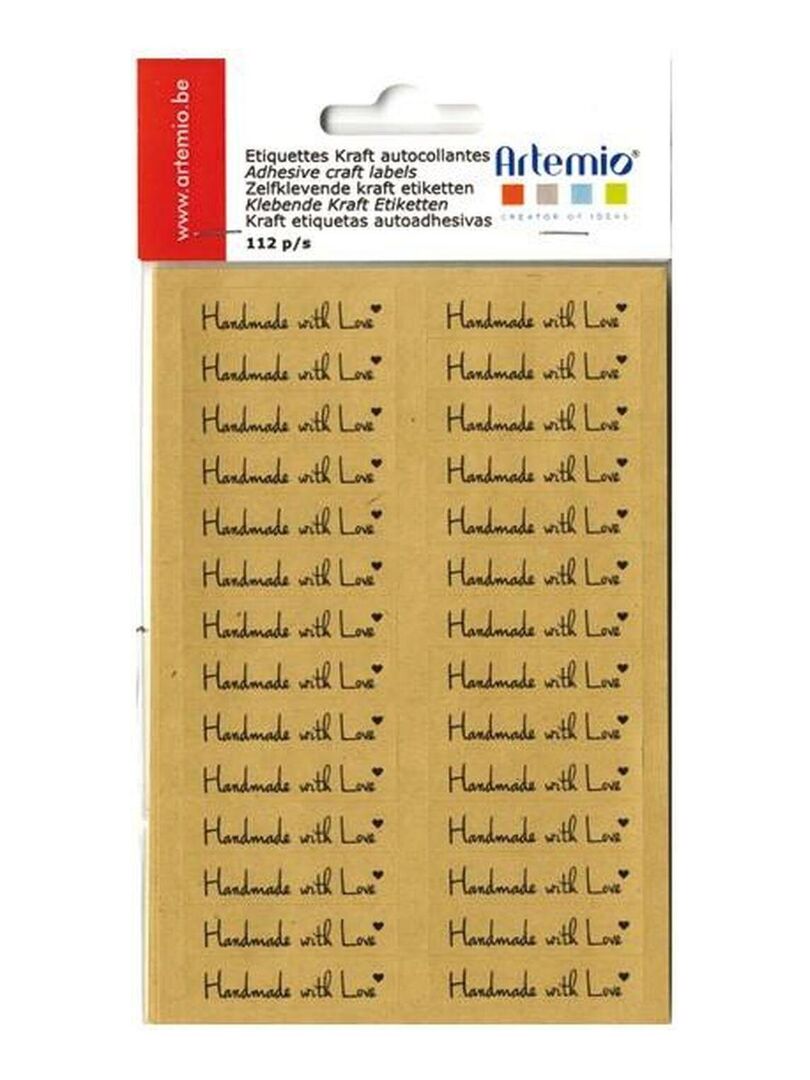 448 stickers Handmade with Love - Artemio - Marron - Kiabi - 11.00€