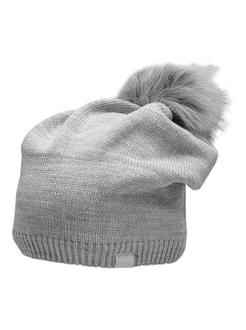 4F - Bonnet motif/style uni - Gris clair - Femme - 20.99€ - Kiabi