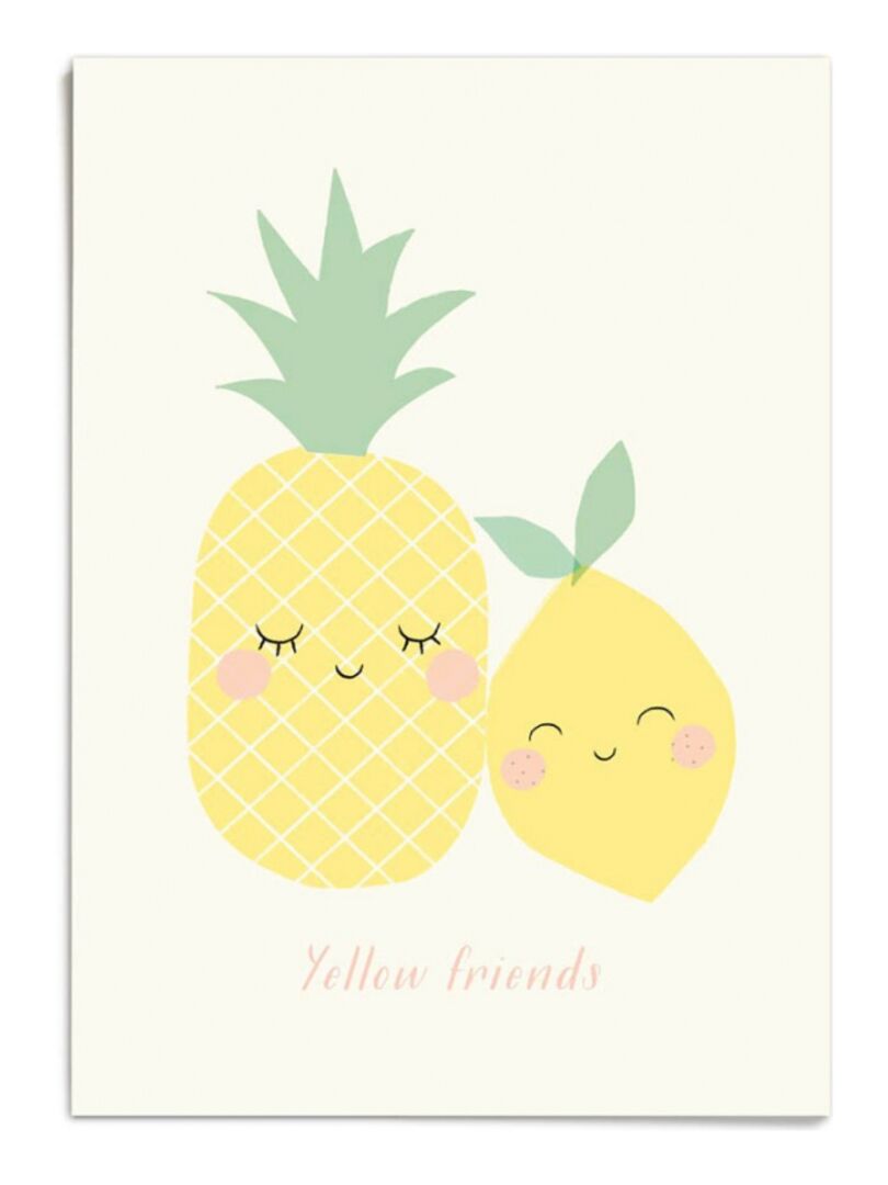 Affiche A3 Yellow Friends - Jaune - Kiabi - 15.50€