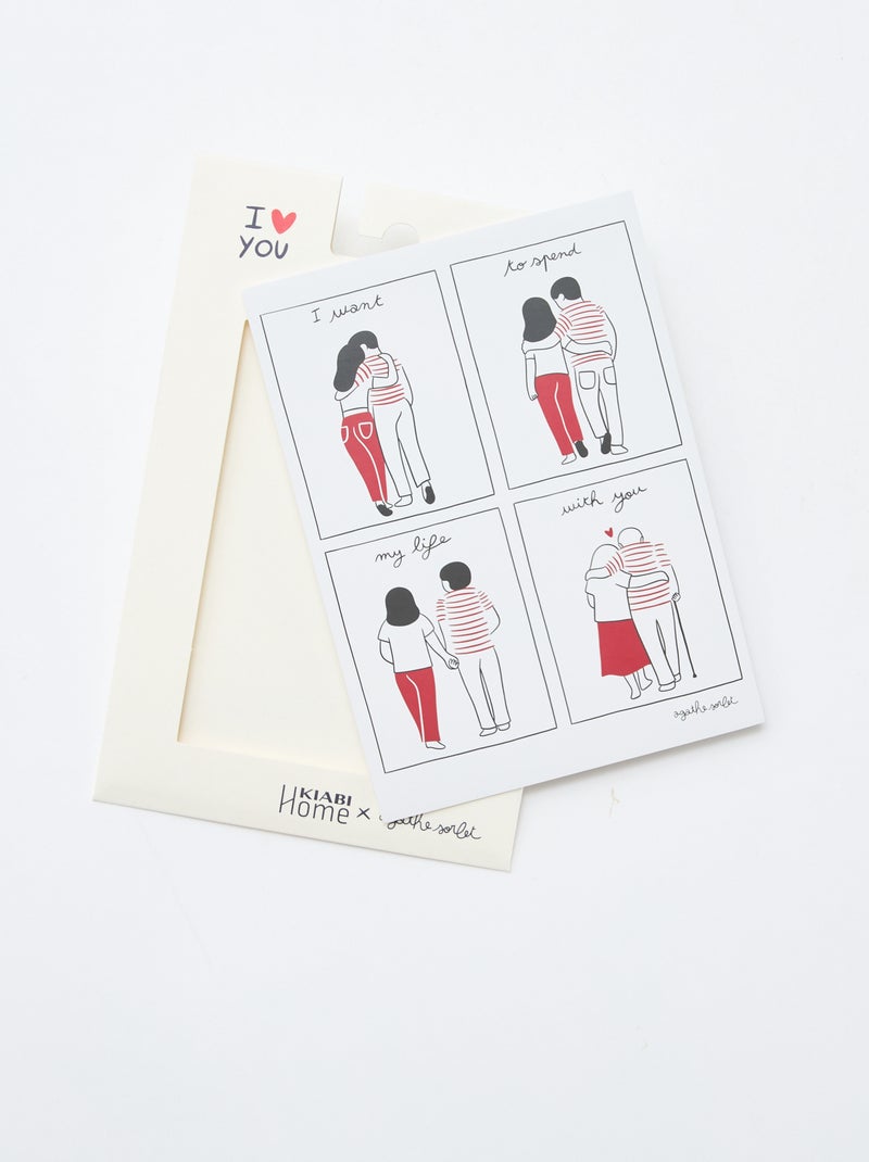 Affiche 'Agathe Sorlet x Kiabi' - Saint-Valentin - Blanc - 3.00€ - Kiabi