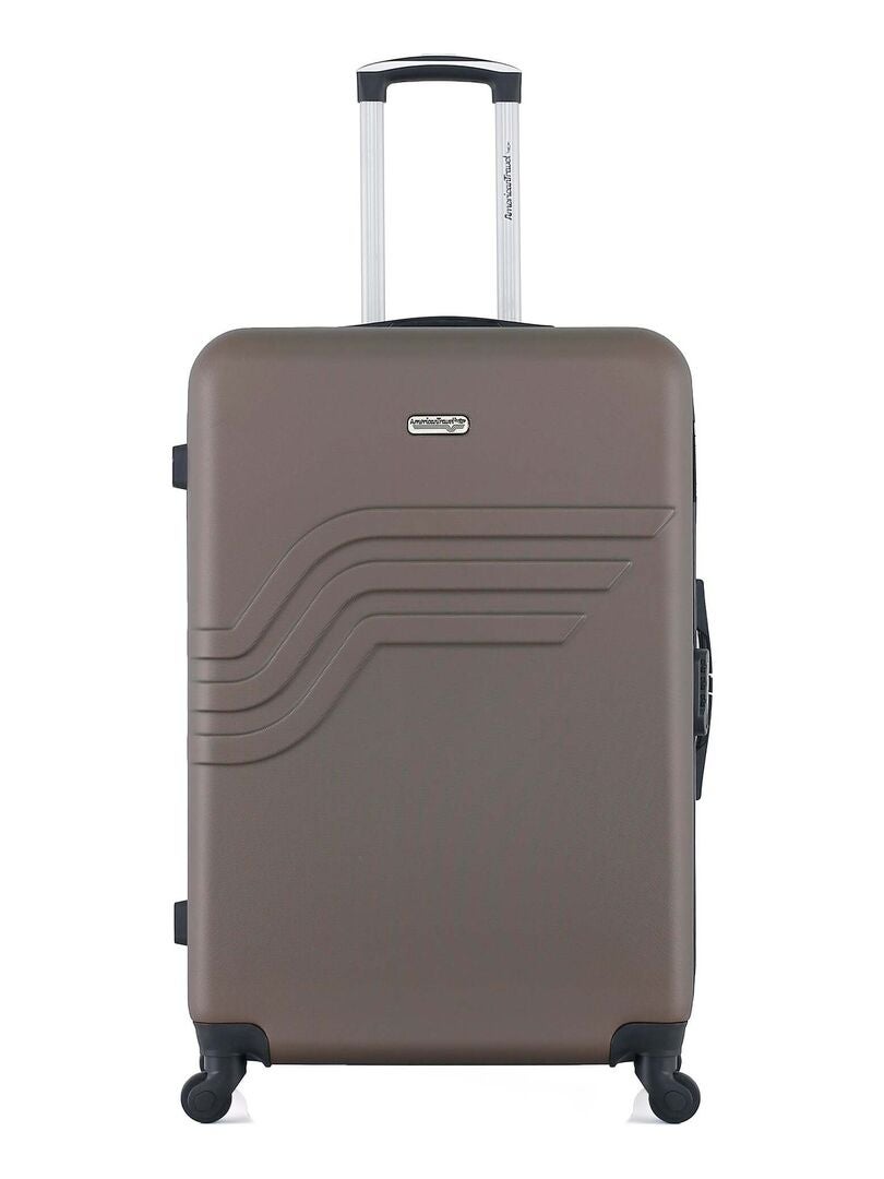 AMERICAN TRAVEL - Valise Grand Format ABS QUEENS 4 Roues 75 cm - Marron ...