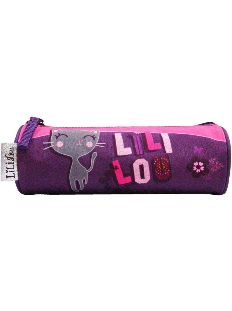 BAGTROTTER Trousse Scolaire Lililou Chat Prune - Violet - Fille - 0.00 ...