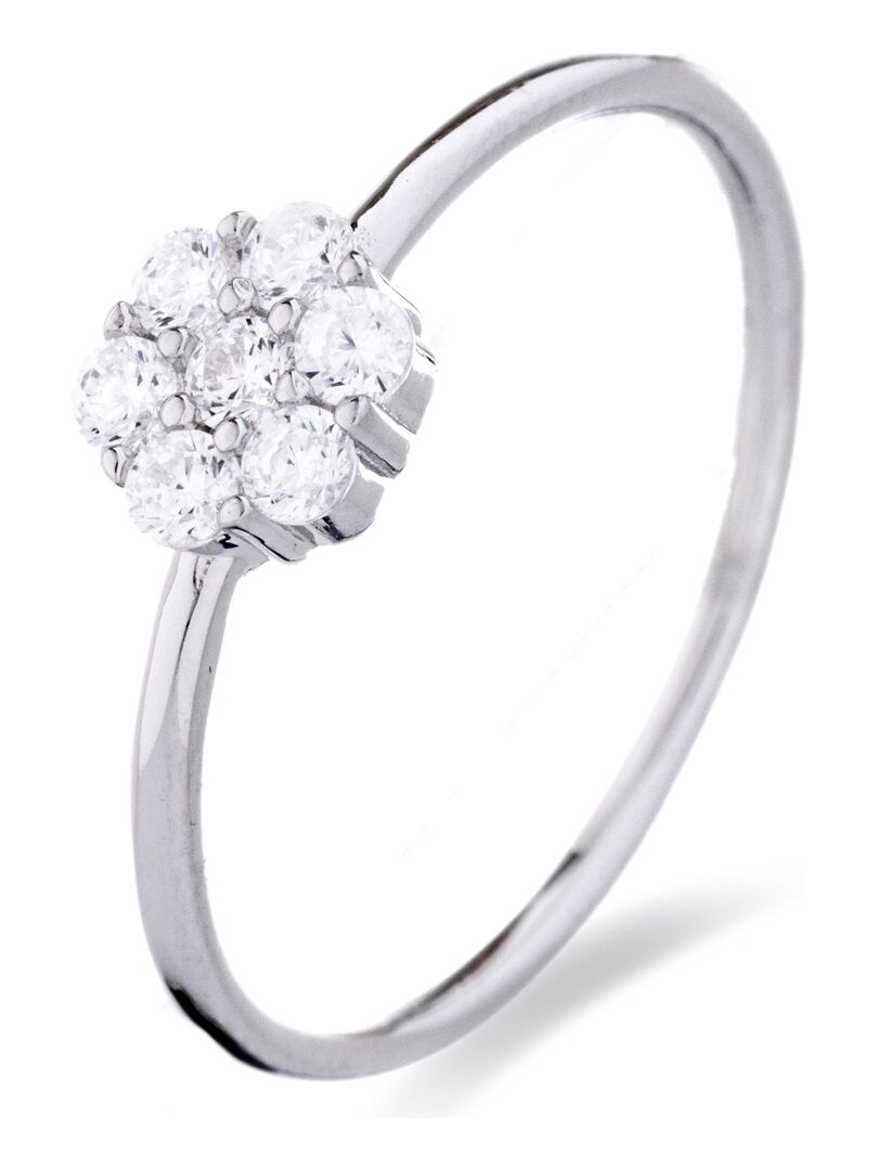 Bague Luxenter en argent 925 avec zircon rhodié - Tsein - Argent ...