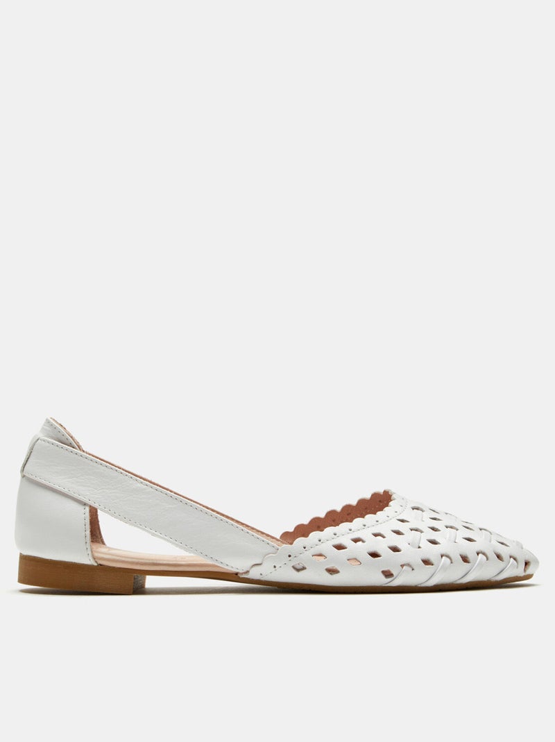 Ballerines en cuir pour femme - Blanc - Kiabi - 71.99€