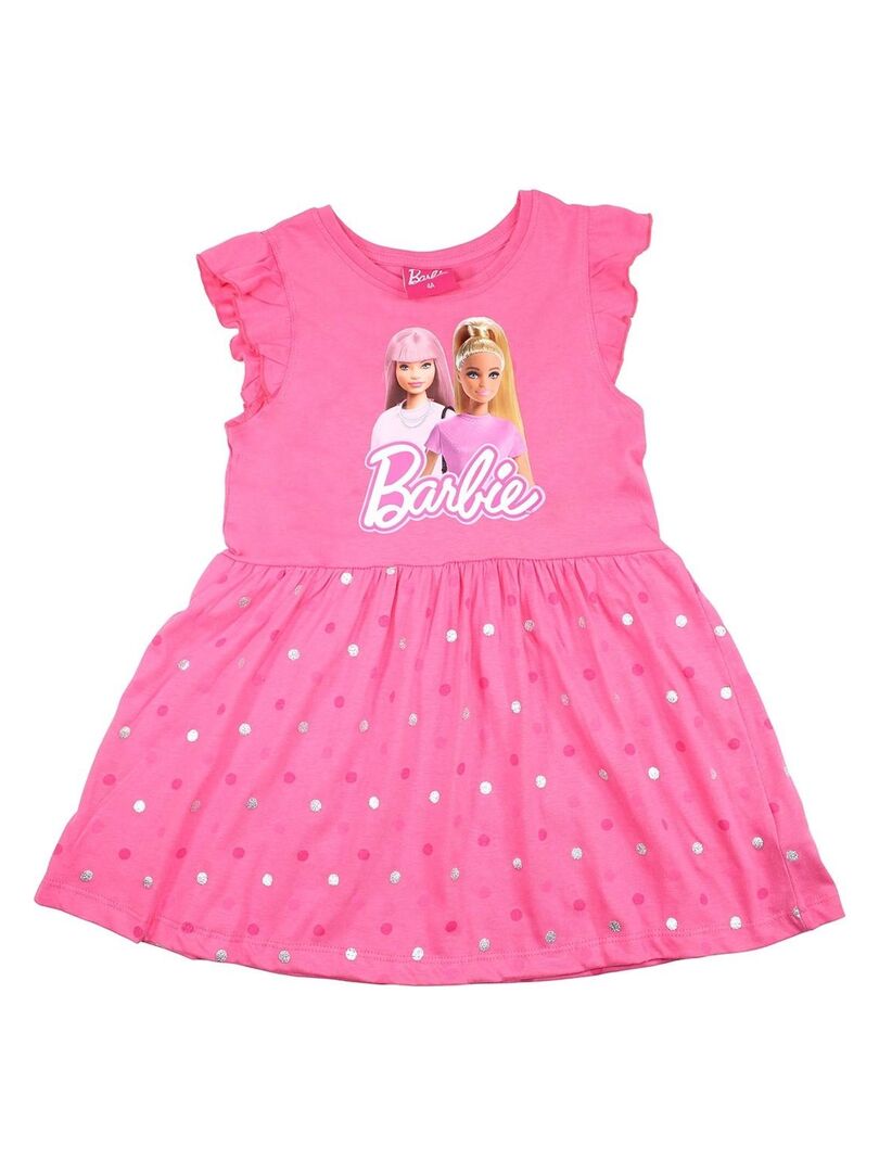 Barbie - Robe imprimé Barbie en coton - Rose - Kiabi - 17.90€