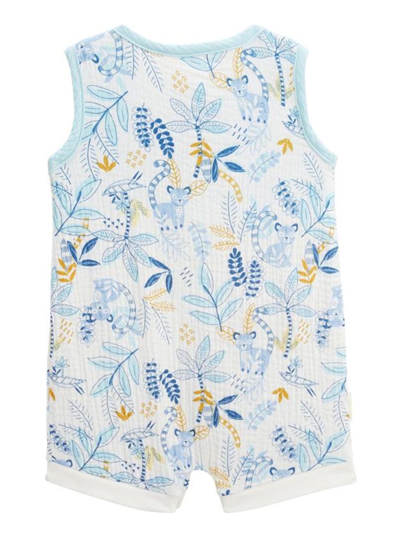 Barboteuse bébé en gaze de coton Gamboa - Bleu - Kiabi - 10.79€