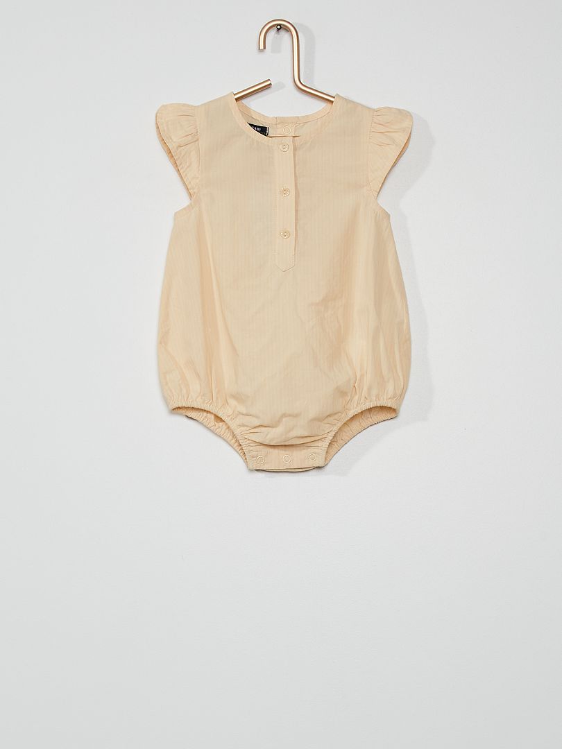 Barboteuse rayée - beige rayé - Kiabi - 10.00€