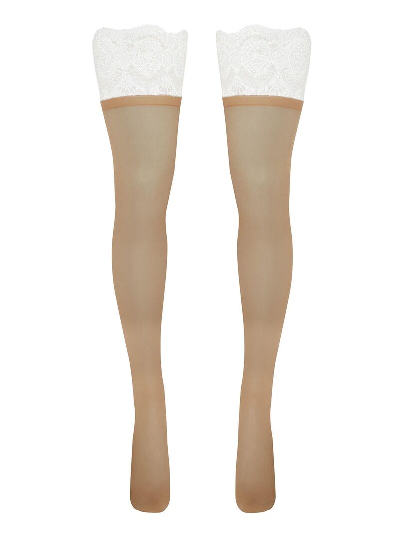 Bas autofixants Matilda mariage - Beige - Kiabi - 27.12€