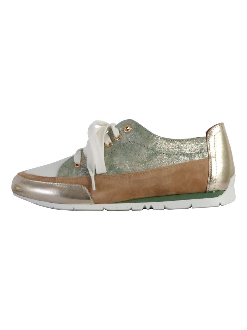 Basket Basse Cuir Emilie Karston Camino - Vert - Kiabi - nu€