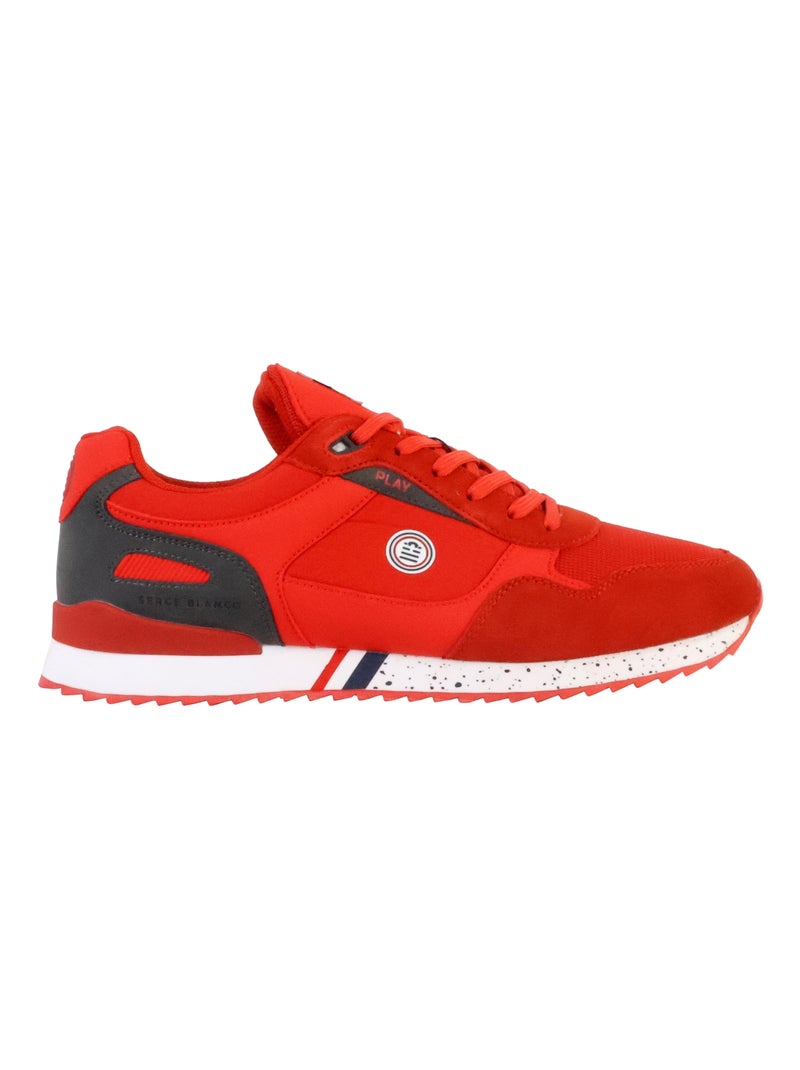 Basket Cuir Serge Blanco Chamonix - Rouge - Homme - 0.00€ - Kiabi