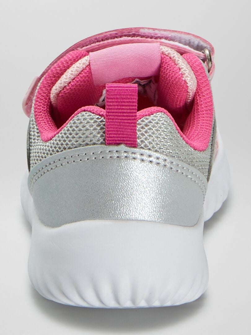 Baskets bi-matière à scratch - Rose - Kiabi - 24.00€