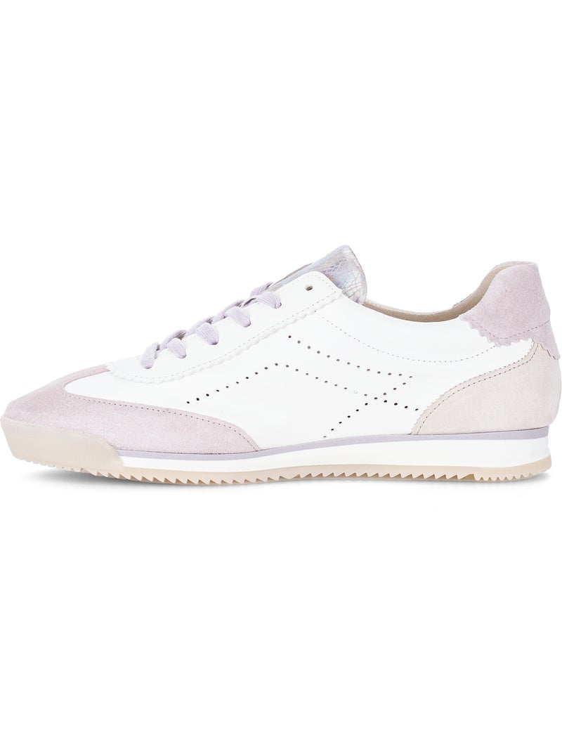 Baskets combinaison en cuir - Beige gris - Femme - 140.00€ - Kiabi