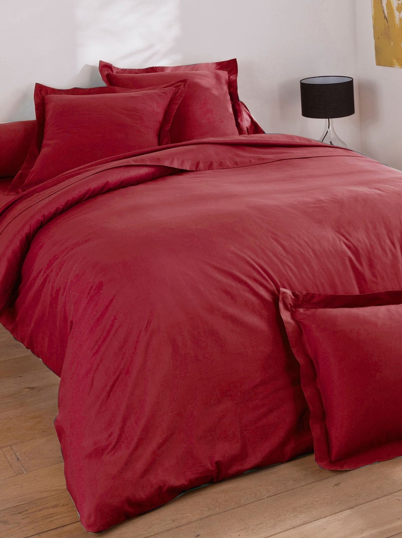 Becquet - Drap-housse PERCALE 2015 en coton - Rouge grenat - Adulte ...