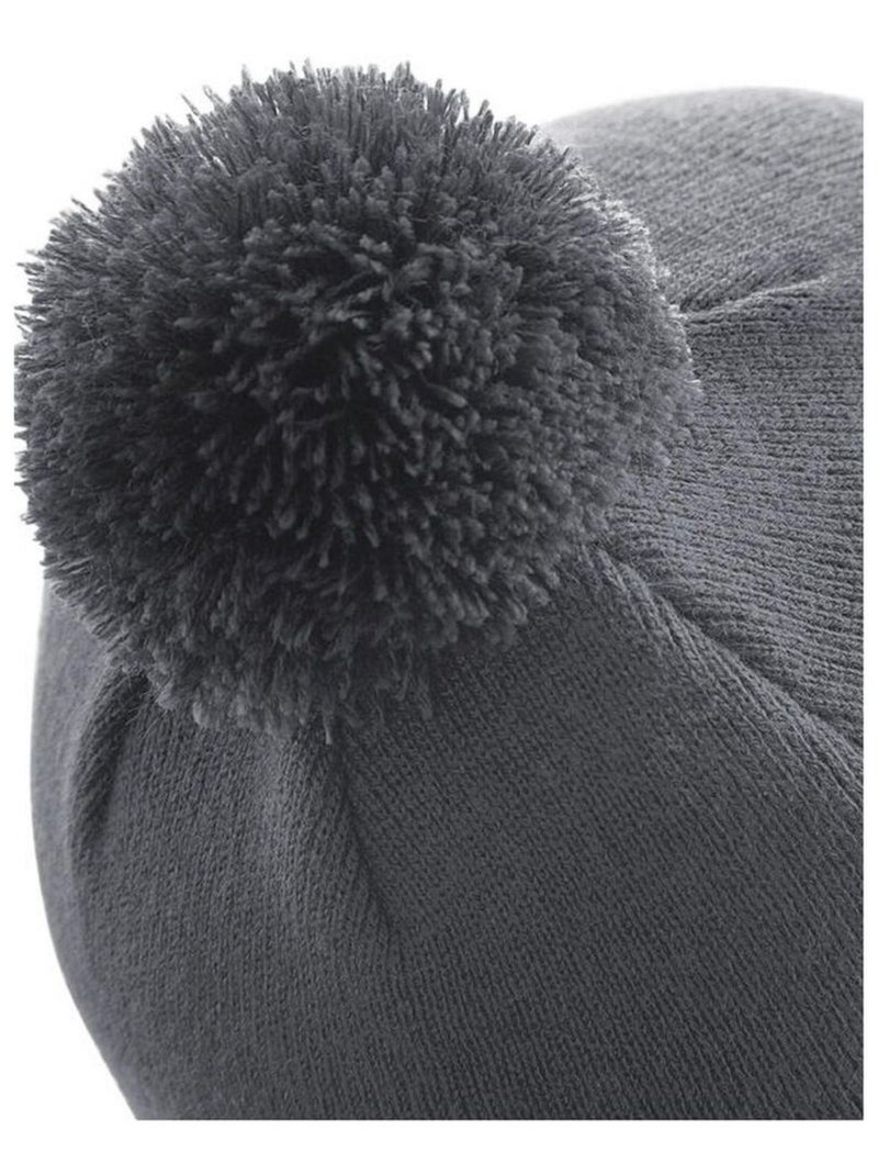 Beechfield Bonnet Pom Pom Original - Gris foncé - Adulte - 8.99€ - Kiabi