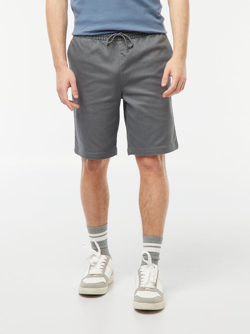 Bermuda chic à coupe droite - Gris - Ado garçon - 7.50€ - Kiabi