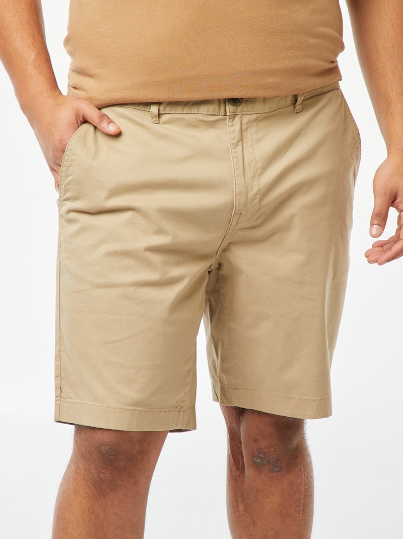 Bermuda chino uni - Beige - Grandes tailles - Homme - 13.50€ - Kiabi