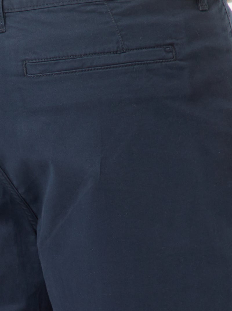 Bermuda chino uni - Bleu - Grandes tailles - Homme - 14.40€ - Kiabi