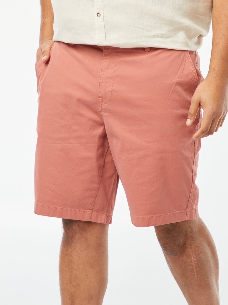 Bermuda chino uni - Rose - Kiabi - 14.40€
