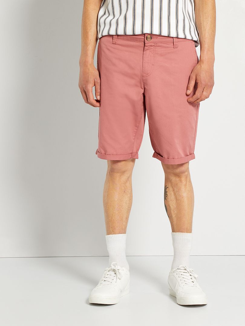 Bermuda chino - vieux rose - Kiabi - 10.00€