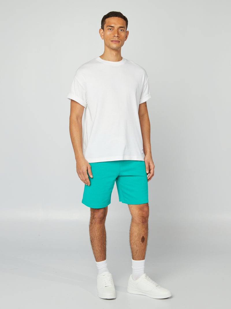 Bermuda en molleton léger - Vert - Homme - 6.40€ - Kiabi