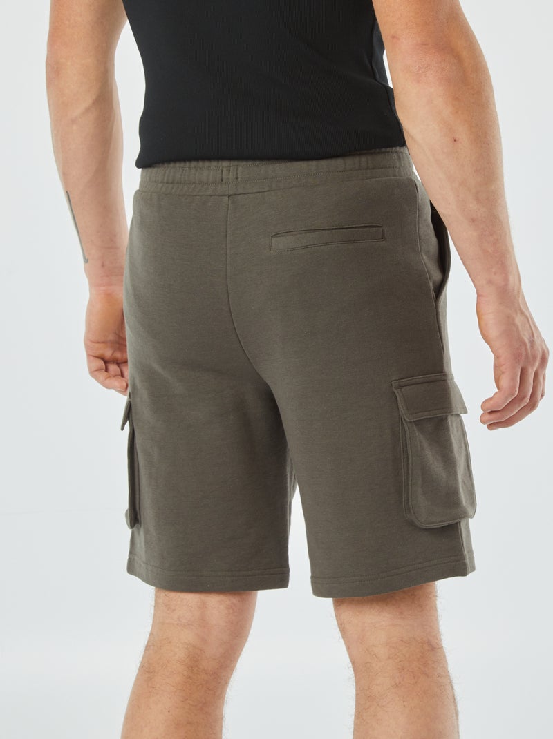 Bermuda multipoches en molleton - KAKI - Homme - 9.75€ - Kiabi
