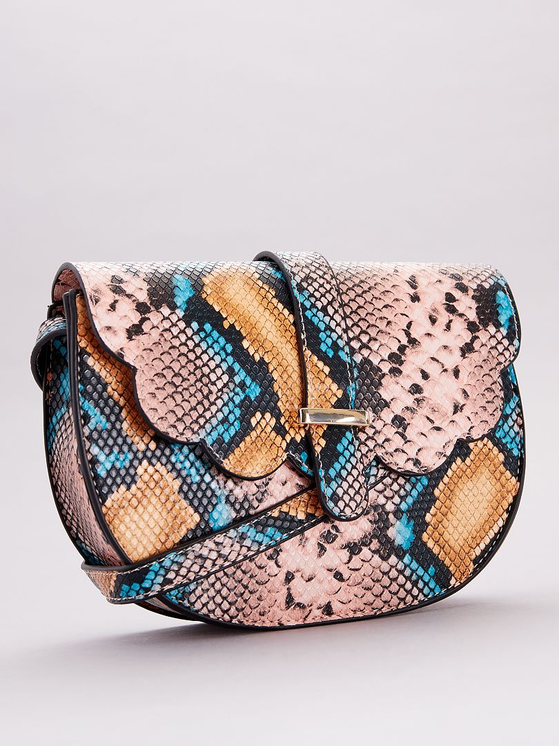 Besace type 'python' - beige - Kiabi - 12.00€