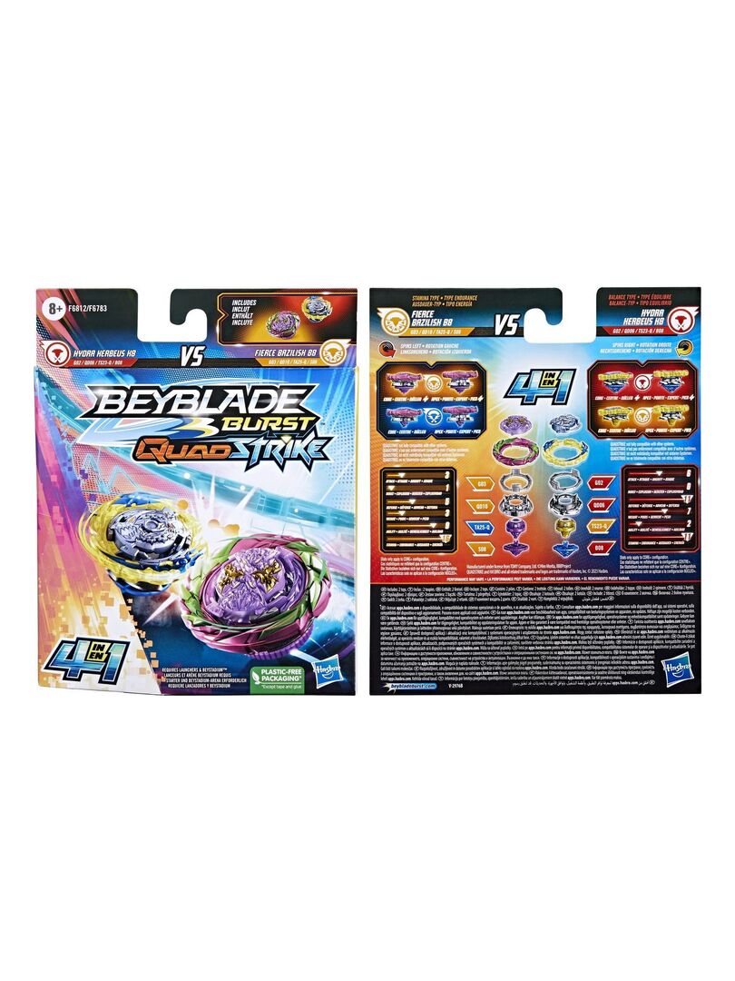 Beyblade Burst QuadStrike Fierce Bazilisk B8 et Hydra Kerbeus K8 - N/A ...