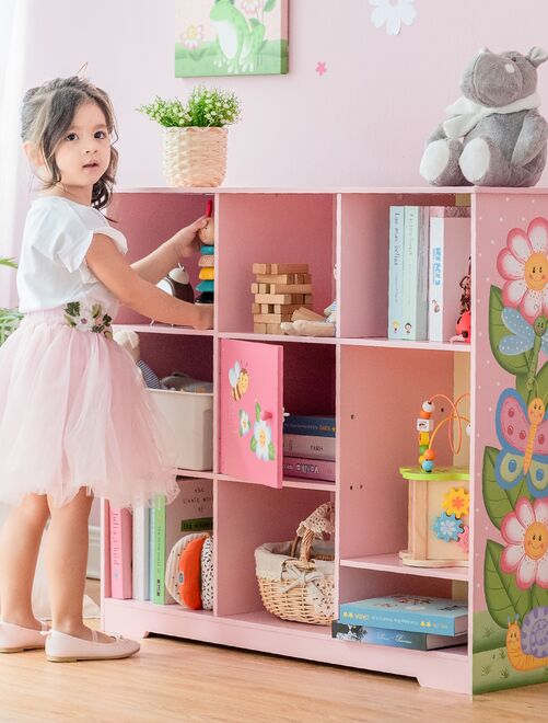 Bibliothèque enfant Maison - rose - Kiabi