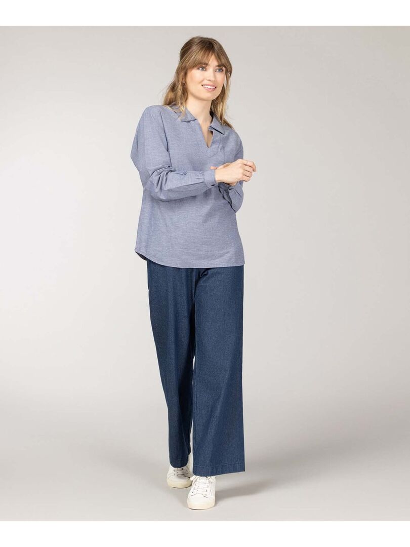 Blouse Ml Bleu Femme Terre de Marins - Bleu - Kiabi - 38.00€