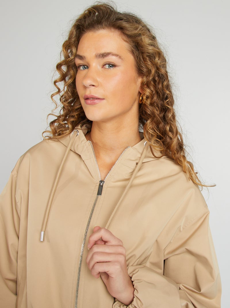 Blouson court oversize - Beige - Femme - 15.00€ - Kiabi