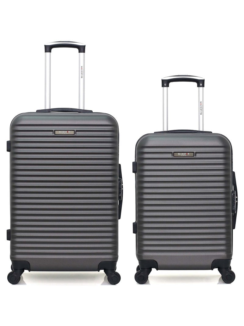 BLUESTAR - LOT DE 2 - Valises weekend et cabine BRAZILIA - Gris foncé ...