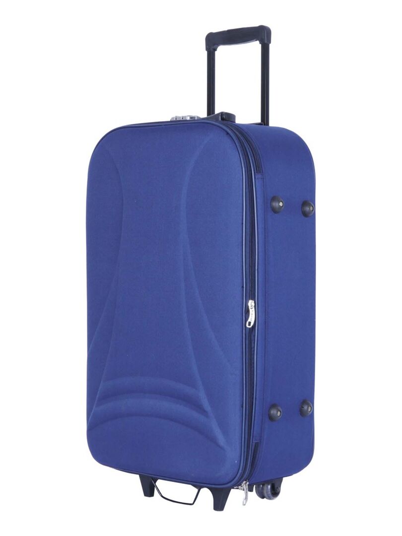 BLUESTAR - Valise Grand Format POLYESTER DACCA 2 Roues 77 cm - Bleu ...
