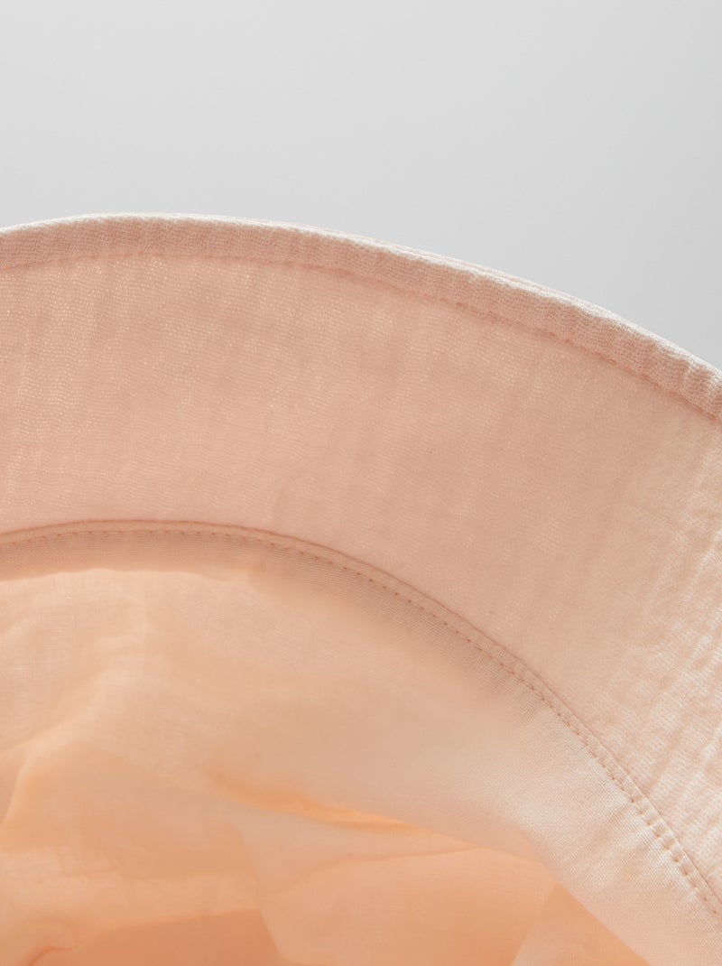 Bob en gaze de coton avec broderie soleil - ROSE - Kiabi - 2.40€