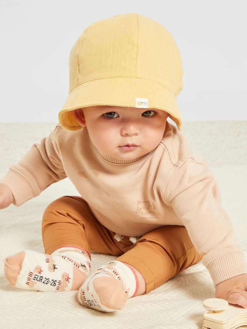 Bob en gaze de coton - jaune - Kiabi - 5.00€