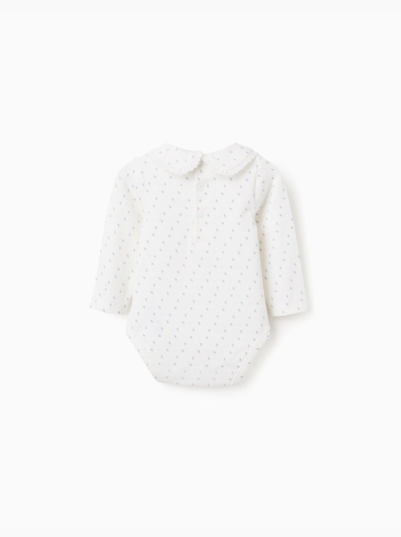 Body à manches longues et motif feuille - Blanc - Bébé fille - 17.99 ...