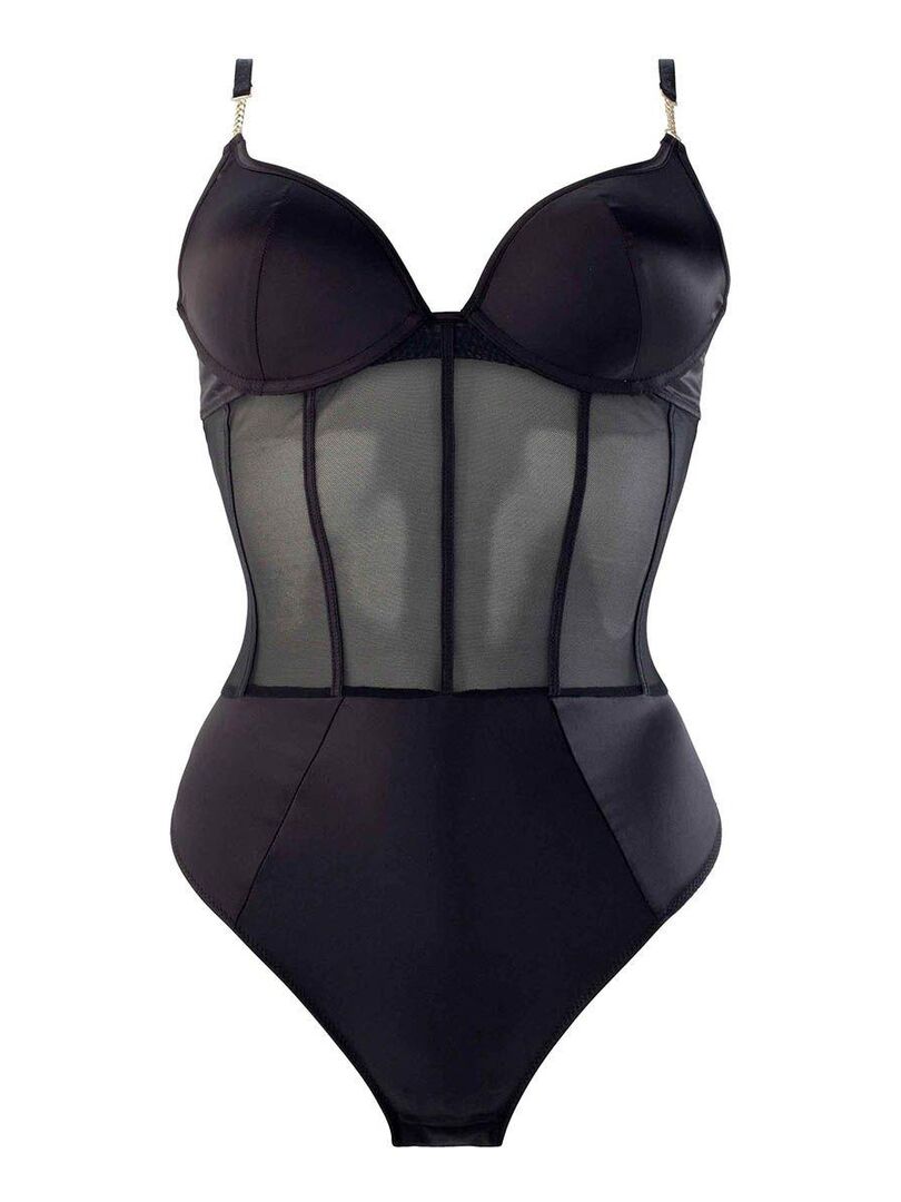Body AVA satin - Morgan Lingerie - Noir - Kiabi - 41.00€