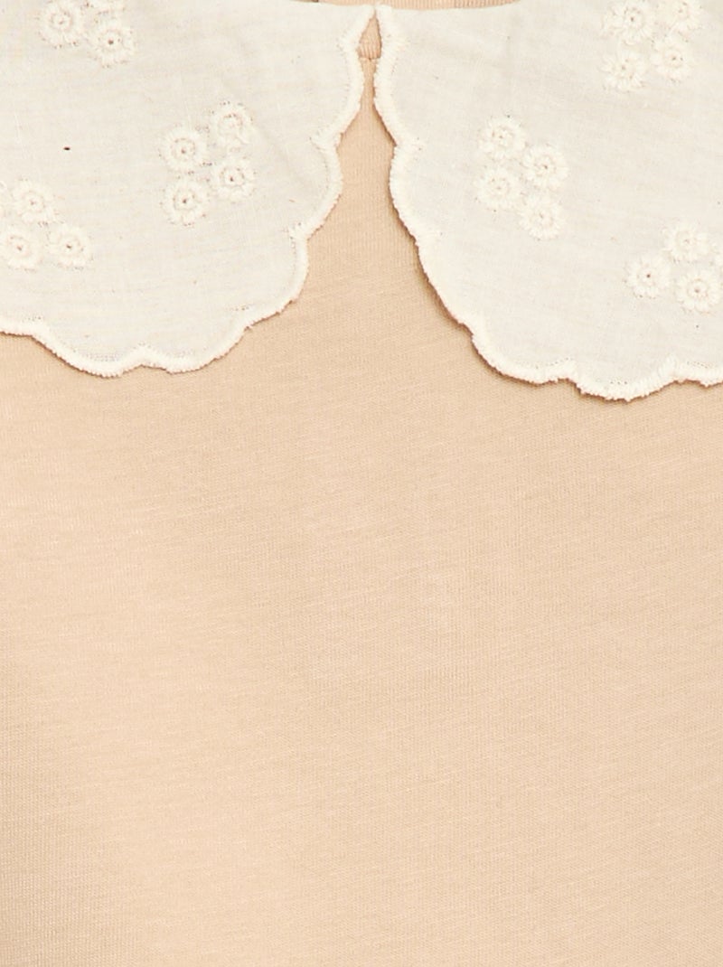 Body avec col claudine - Beige - Bébé fille - 6.00€ - Kiabi