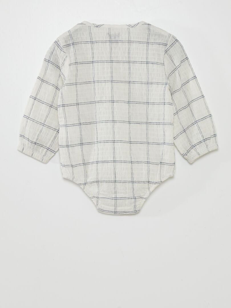 Body manches longues - Blanc - Kiabi - 13.00€