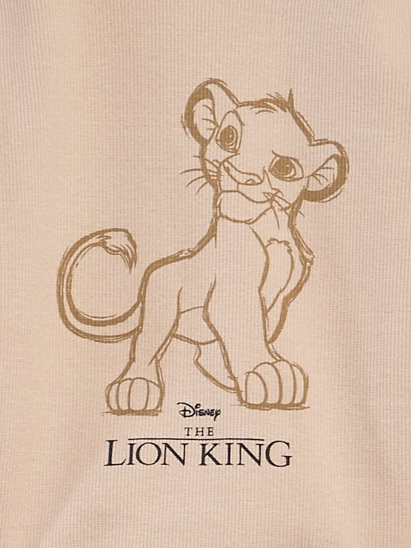 Body 'Simba' côtelé avec ouverture boutonnée - Beige - Kiabi - 6.00€