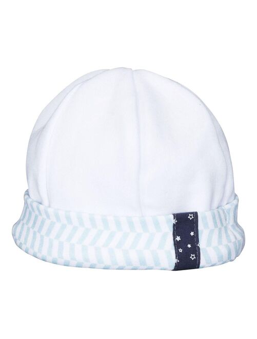 Bonnet naissance blanc coton Bonnet naissance blanc coton