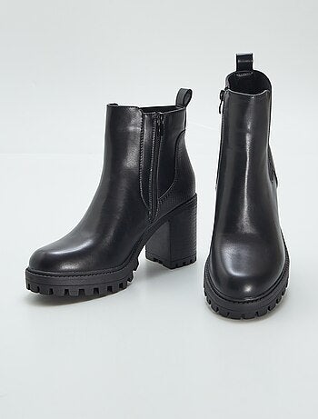 Boots femme, bottines plates ou à talons pour femme pas cher - Kiabi