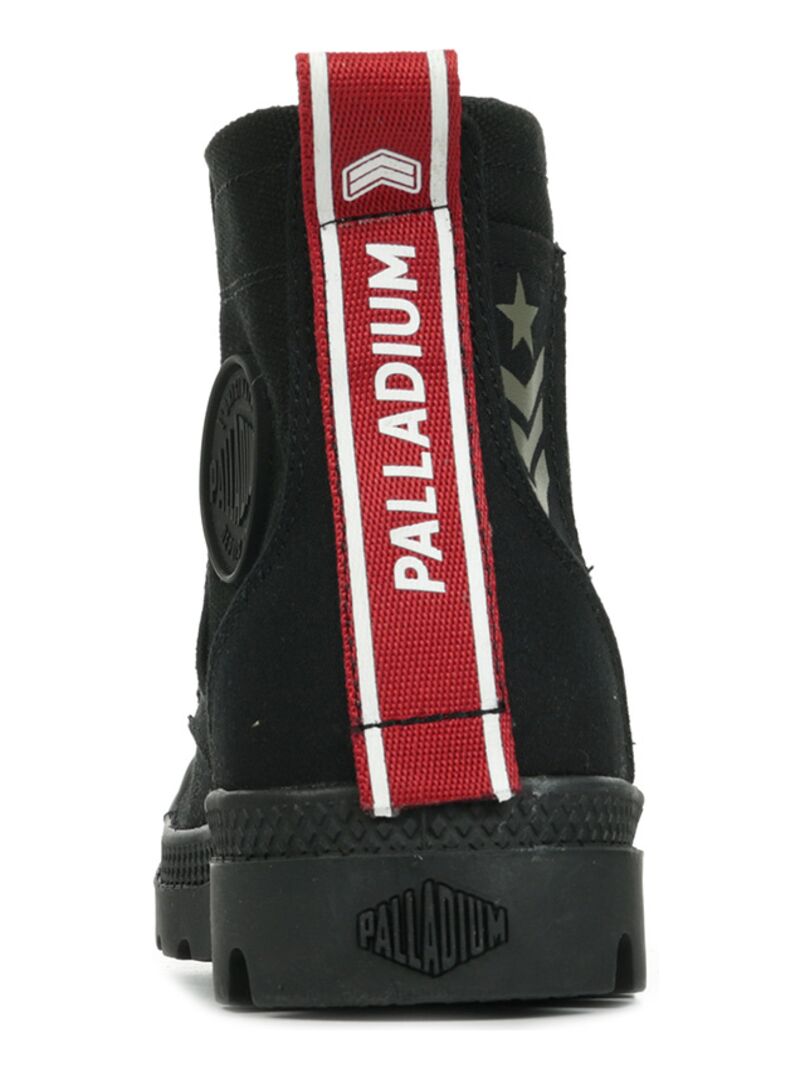 Boots Palladium Pampa Hi Army - Noir Rouge - Kiabi - nu€