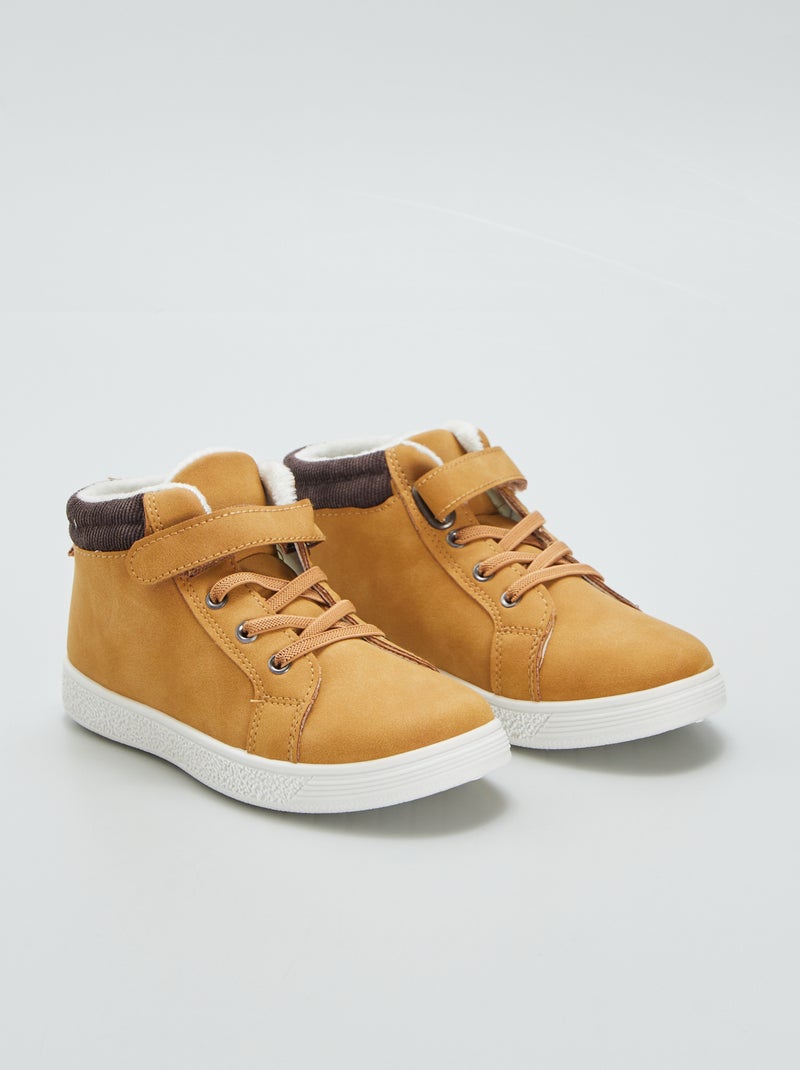 Boots type baskets avec scratch - Marron - 7.80€ - Kiabi