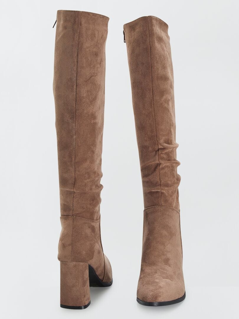 Bottes hautes - Marron - Kiabi - 38.00€