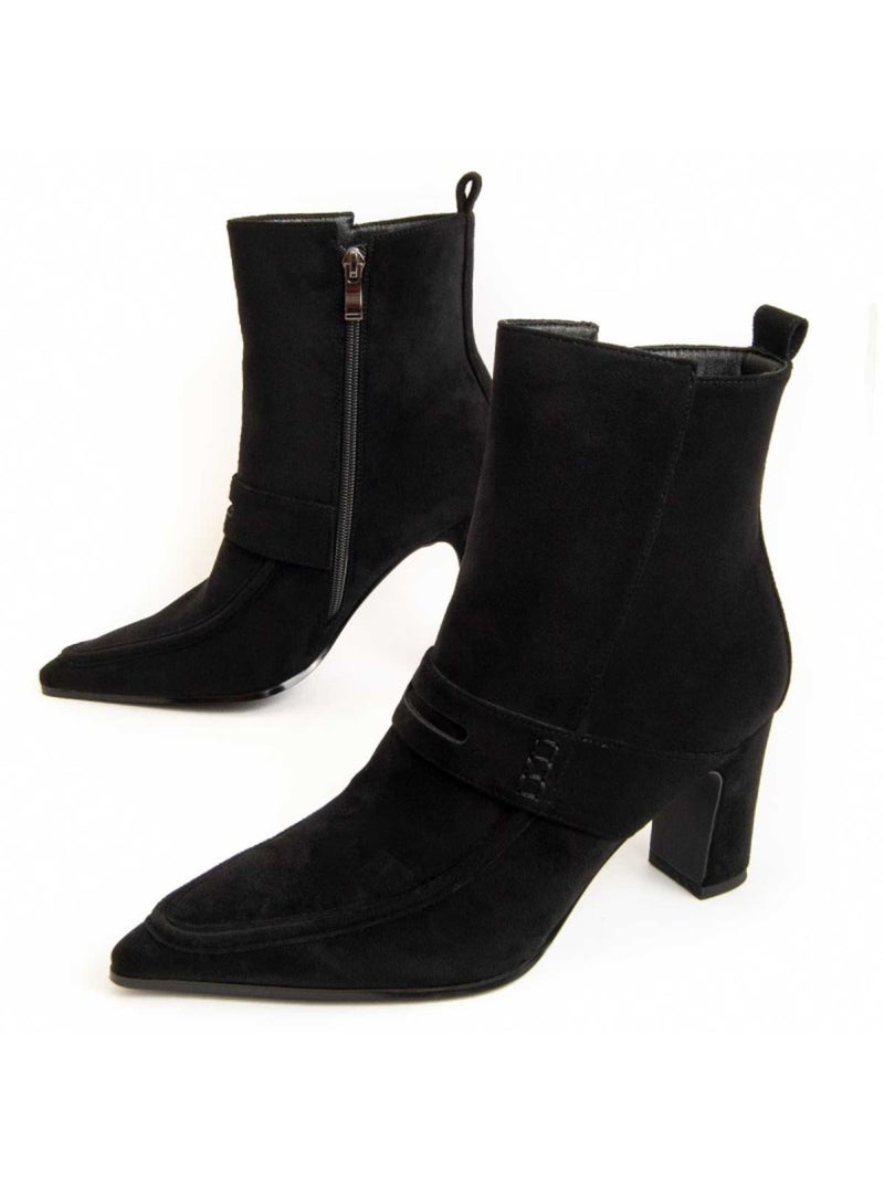Bottine à Talon Matière Synthétique Et Textile Montevita - Noir - 53.90 ...