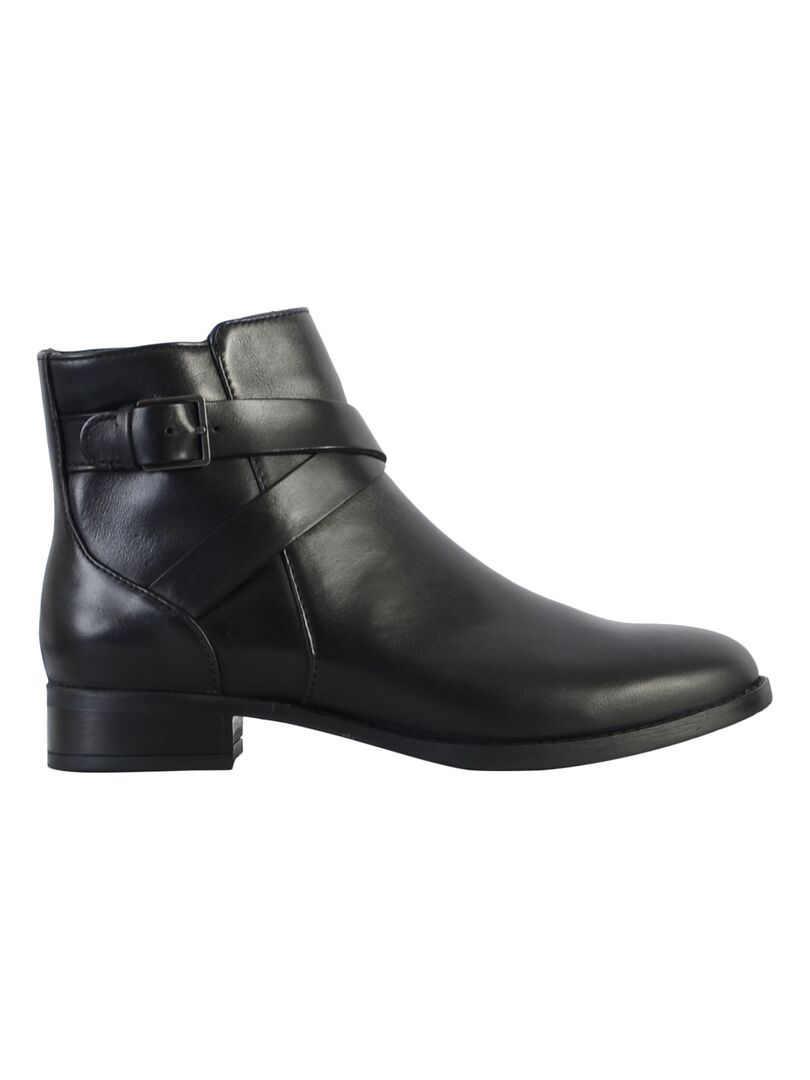 Bottine à Talons Cuir Clarks Hamble Buckle - Noir - Kiabi - nu€