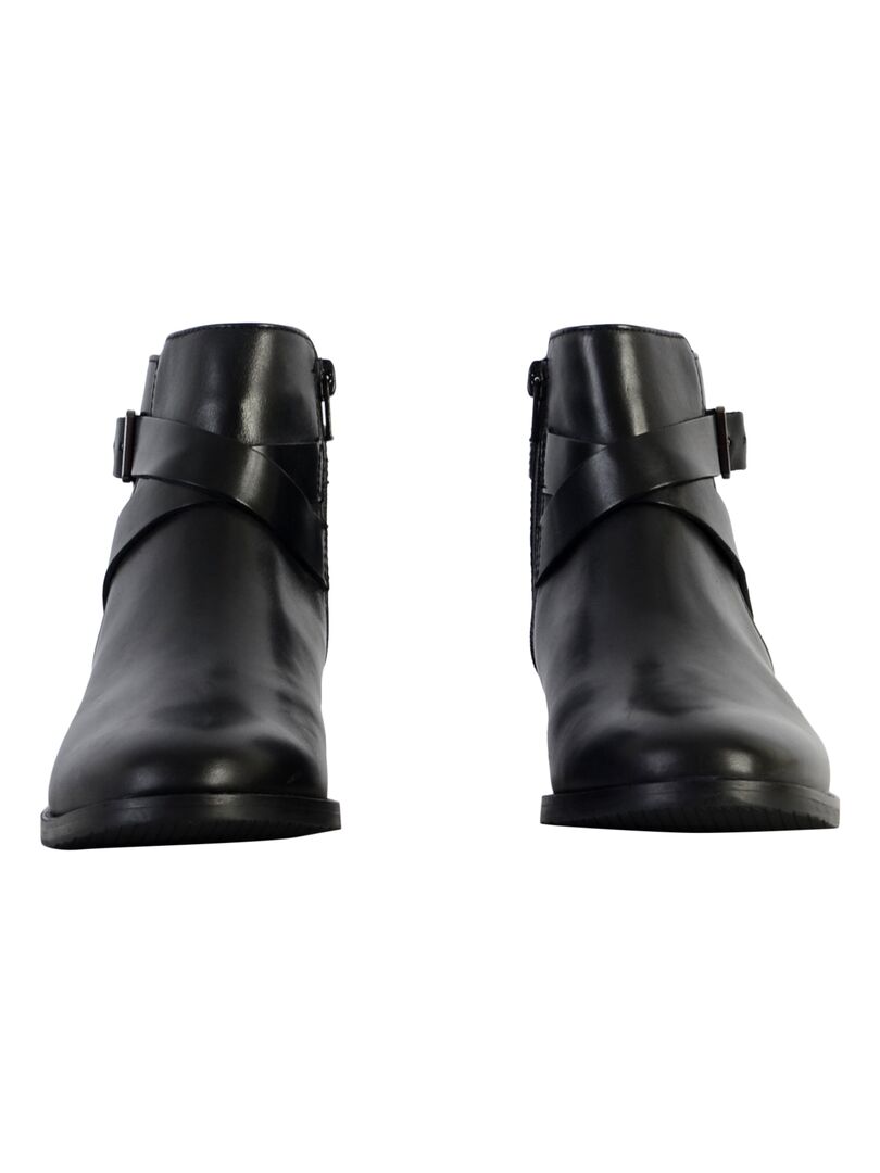 Bottine à Talons Cuir Clarks Hamble Buckle - Noir - Kiabi - nu€