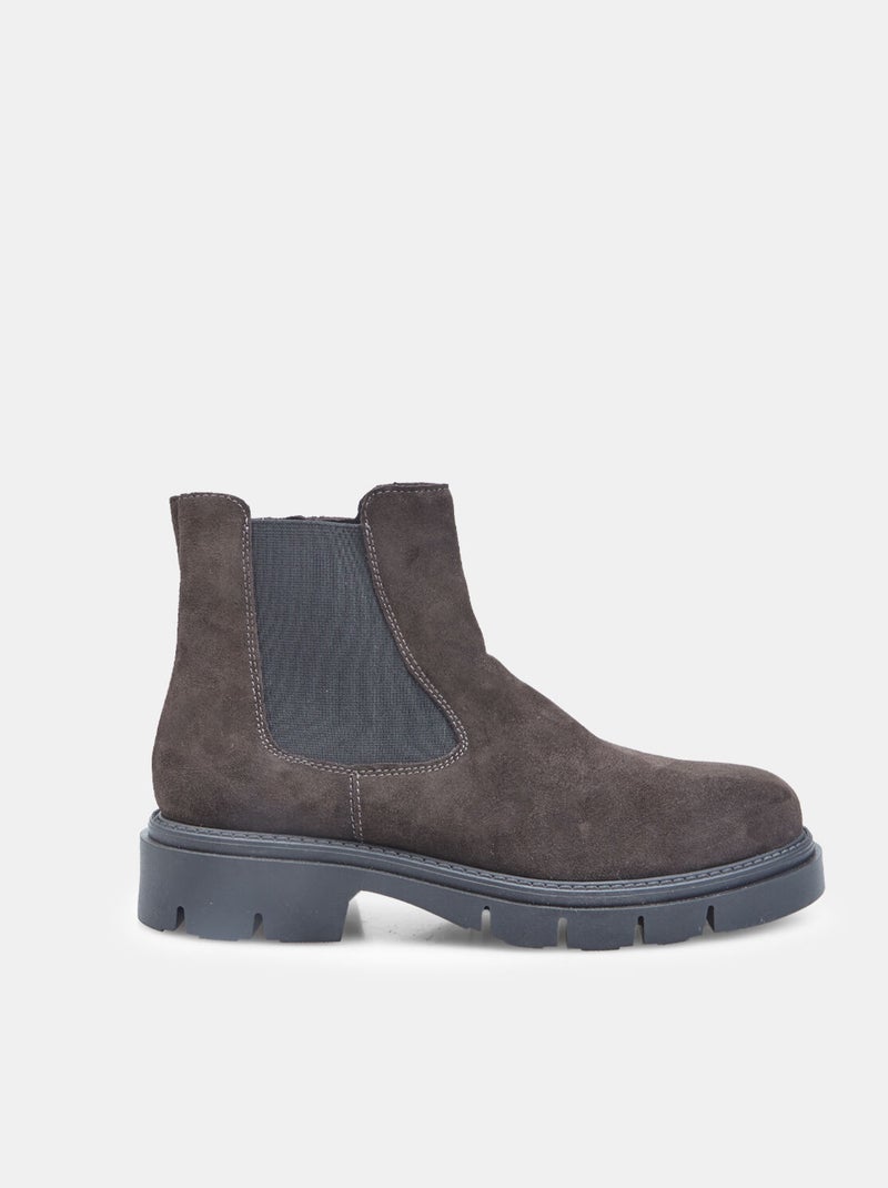 Bottine en daim avec bande élastique Bata - Marron - Femme - 119.99 ...